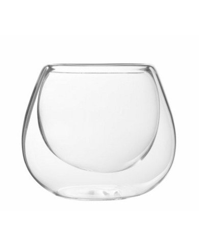 Double-walled glass round transparent borosilicate glass. Ø 9.3 cm ...