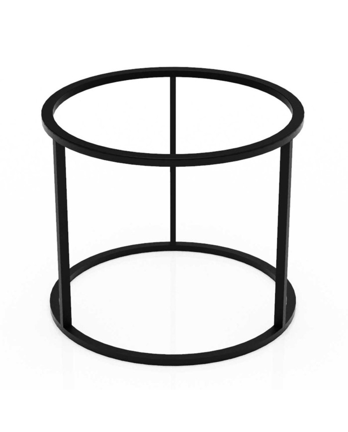 ROUND RISER BLACK D32XH26.5CM POWDER COATED STEEL TILT CRASTER