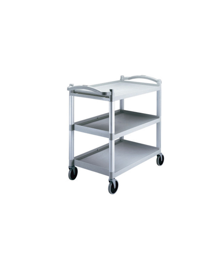 Service trolley plastic grey 3 levels 101.5x54x95 cm 180 kg Cambro