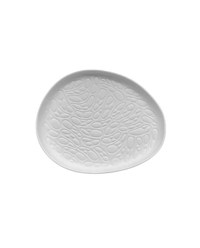 Flat plate white matt L29.5XW24XH2.5cm porcelain rex cookplay