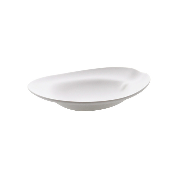 Buy Deep plate white matt L25XW26XH7cm porcelain shell cookplay ...